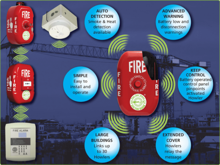 Howler Wireless Fire Alarms and PIR Construction Lighting - Viper ...